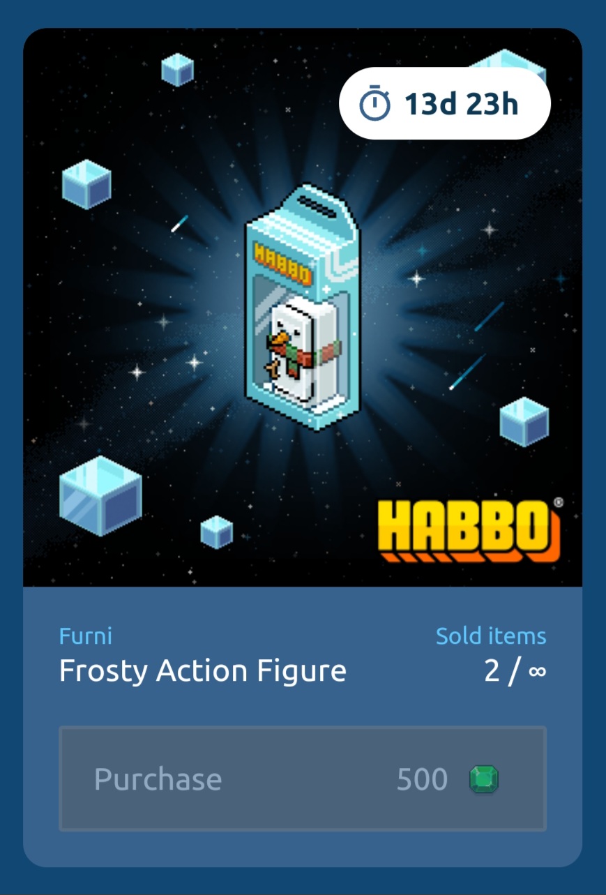 HabboInHabbo - {NFT} Action Figure Frosty il Frigo adesso disponibile!